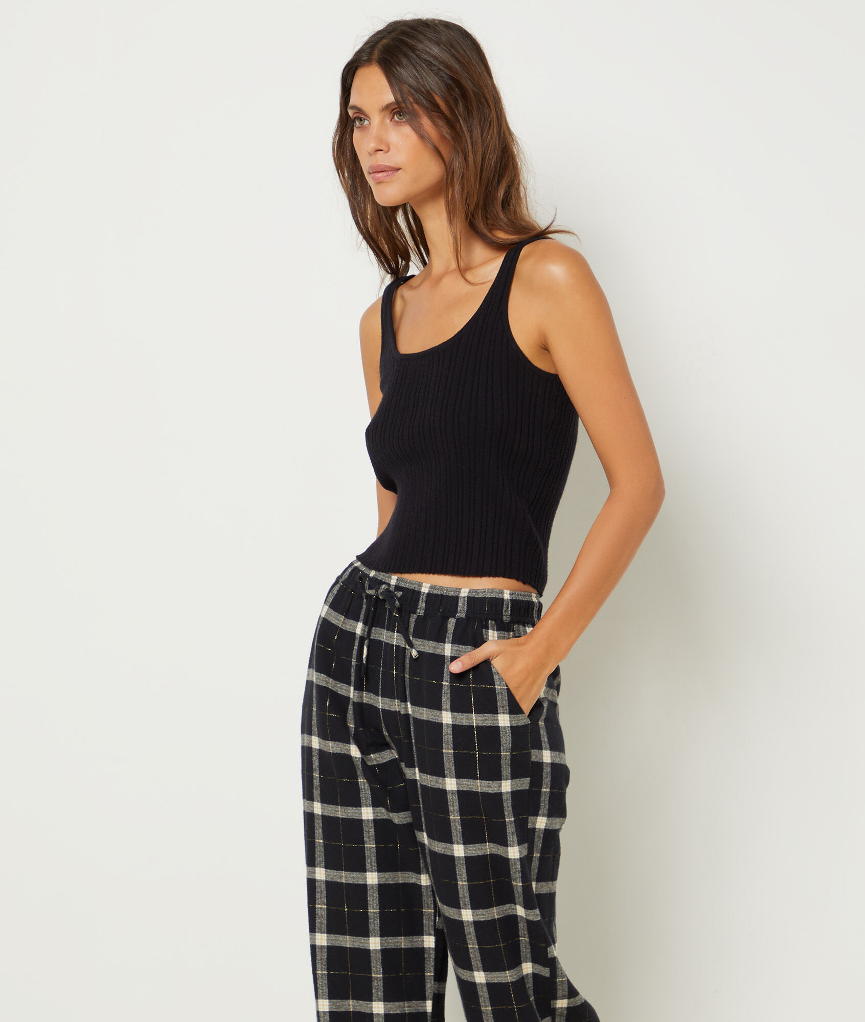 Pantalon de pyjama à carreaux NATANE NOIR - ETAM