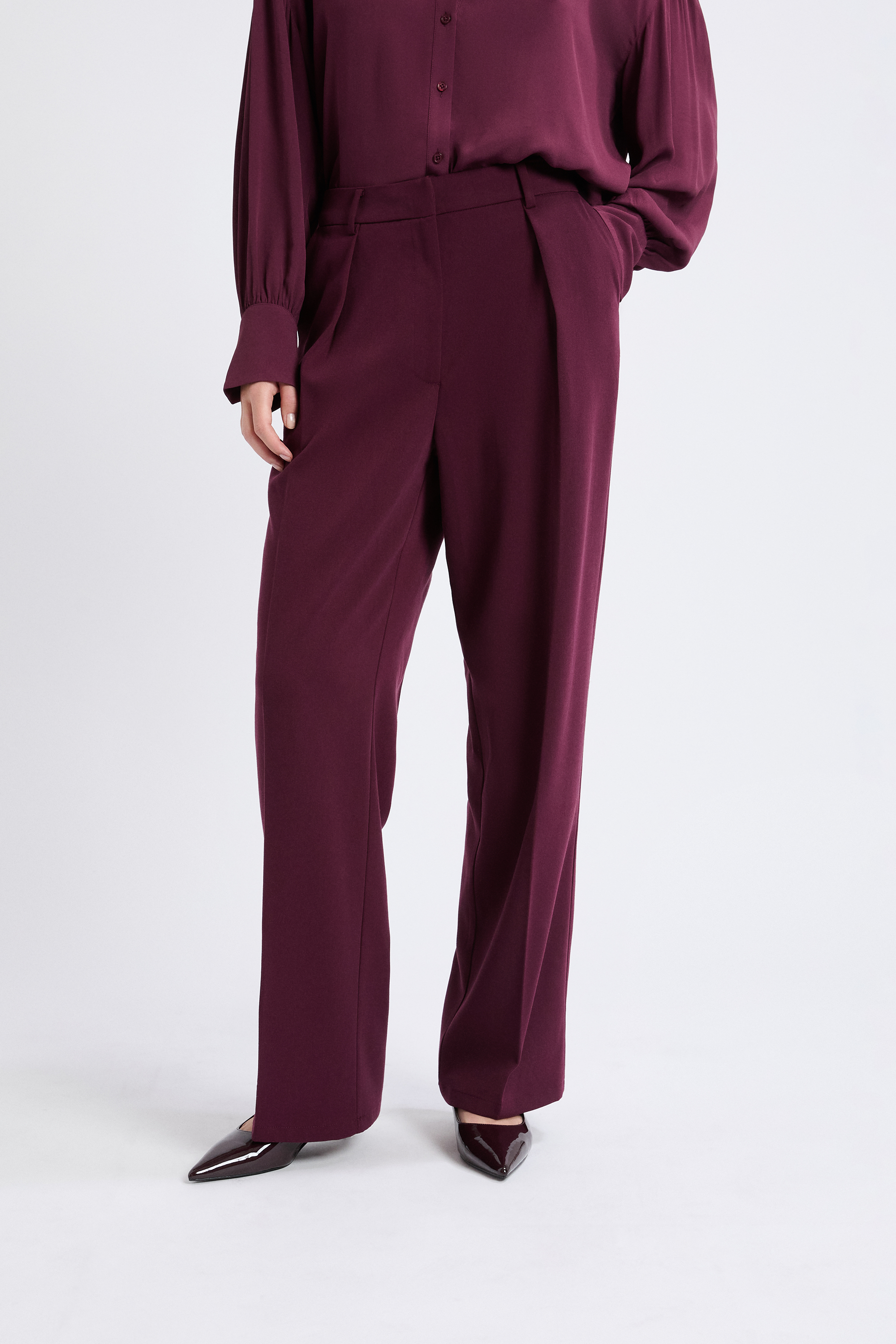 Pantalon large droit GARY CASSIS - ETAM