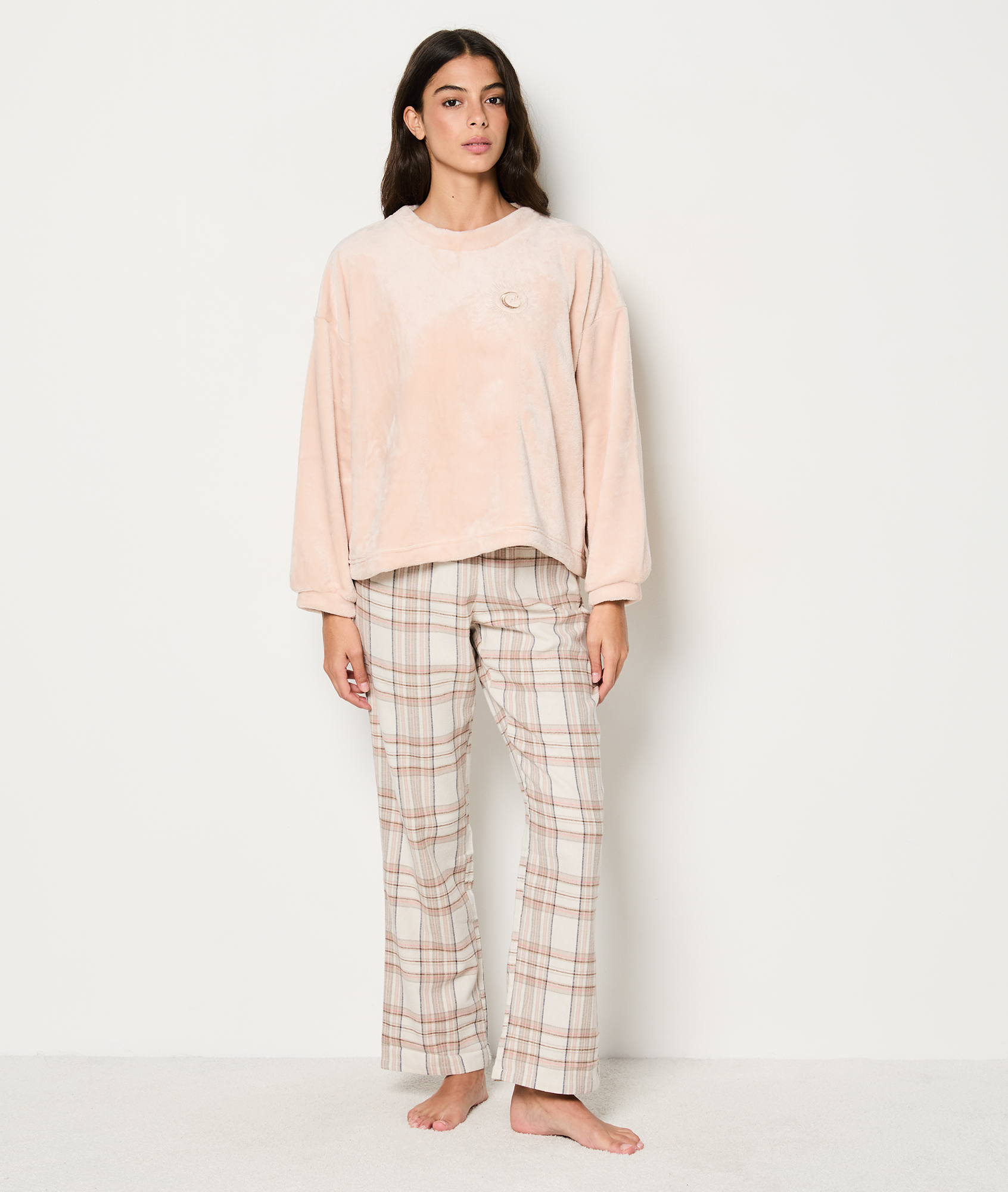 Ensemble 2 pièces de pyjamas polaire MIEL SABLE - ETAM