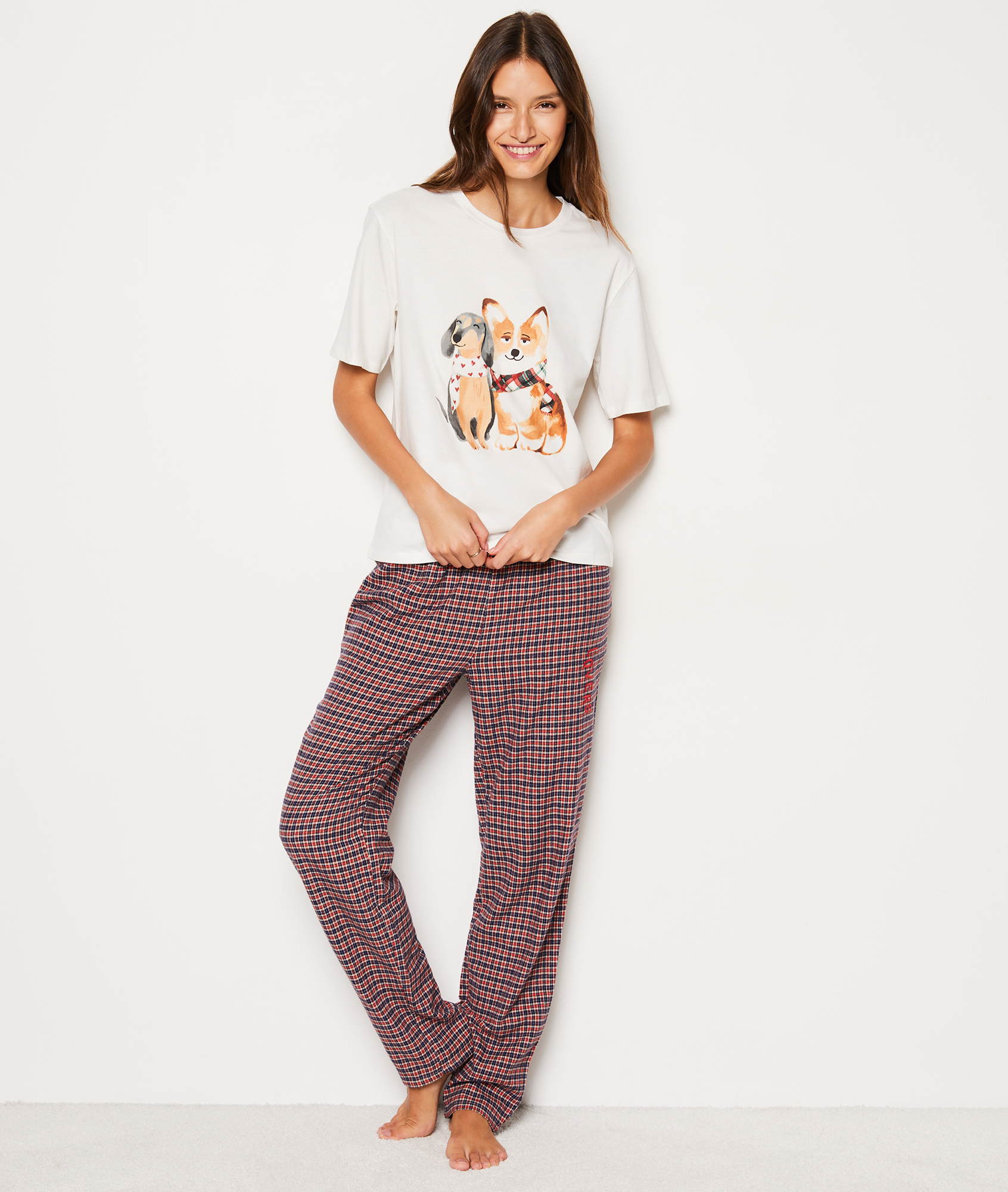 Pantalon de pyjama à carreaux Corgi GILSON ROUGE - ETAM