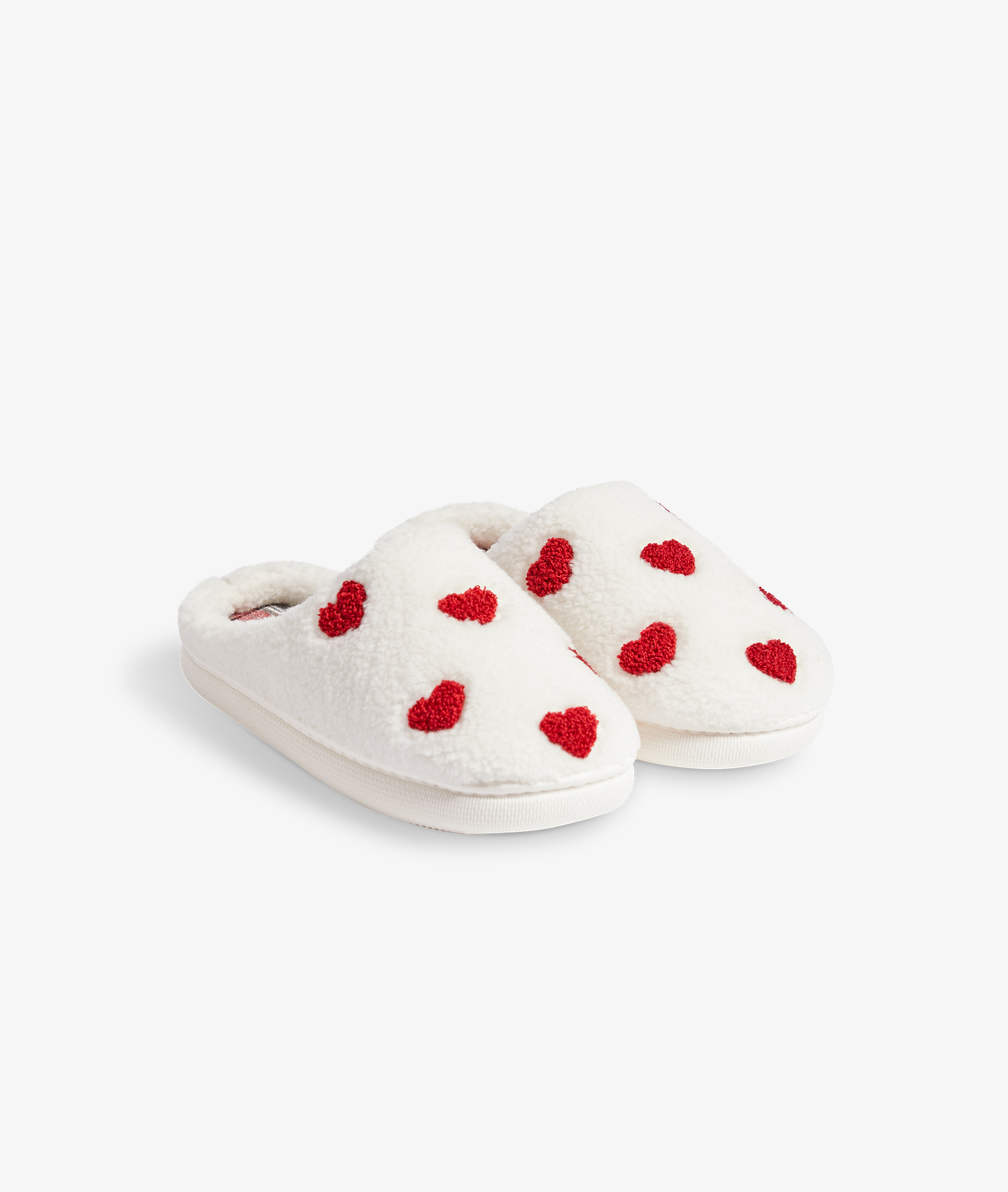 Chaussons mules motifs coeurs Corgi GRACIE ECRU - ETAM